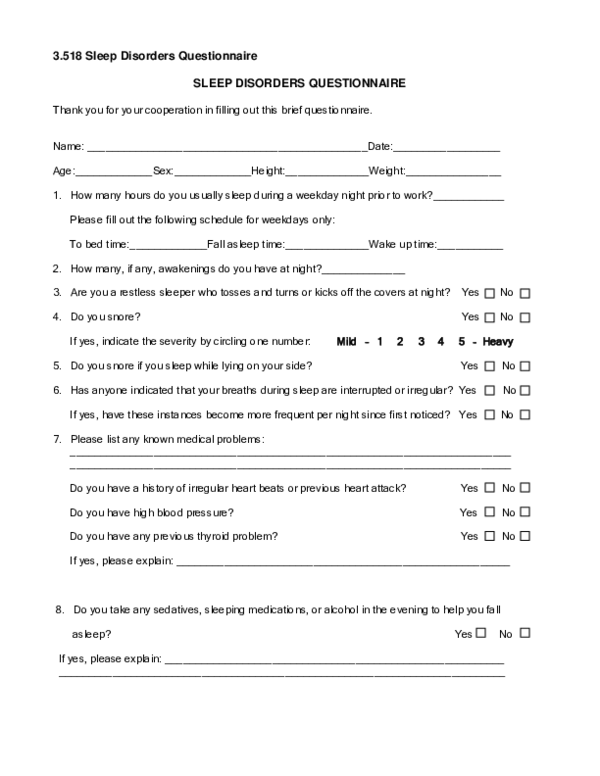 (PDF) Short Insomnia Questionnaire