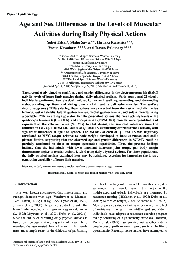 (PDF) Age and Sex Differences in the Levels of Muscular Activities ...