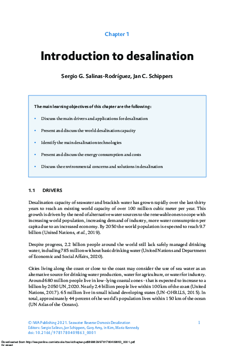 (PDF) Introduction to desalination