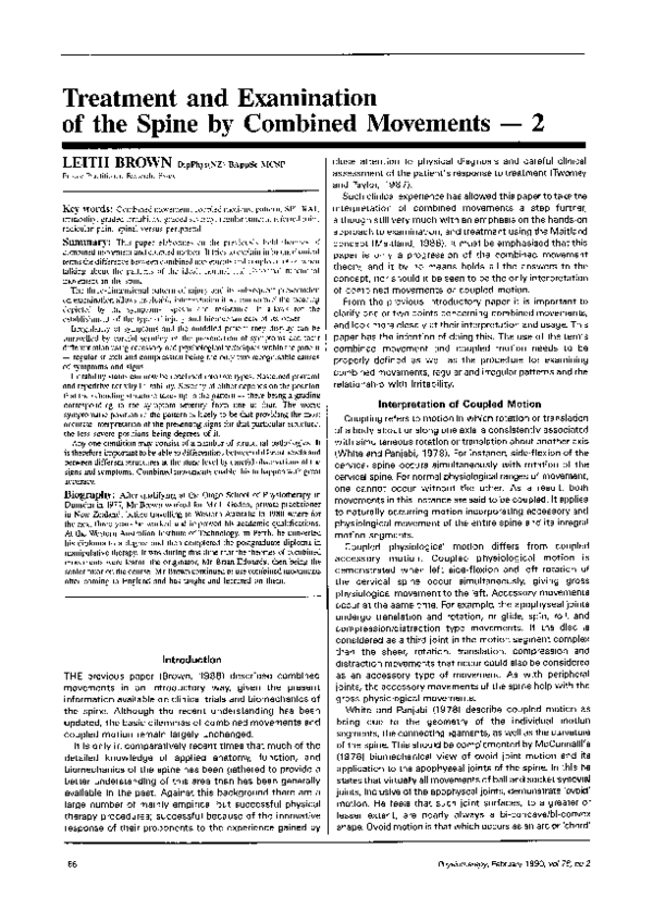 (PDF) Treatment and Examination of the Spine by Combined Movements — 2