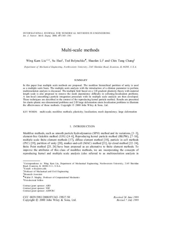 (PDF) Multi-scale methods