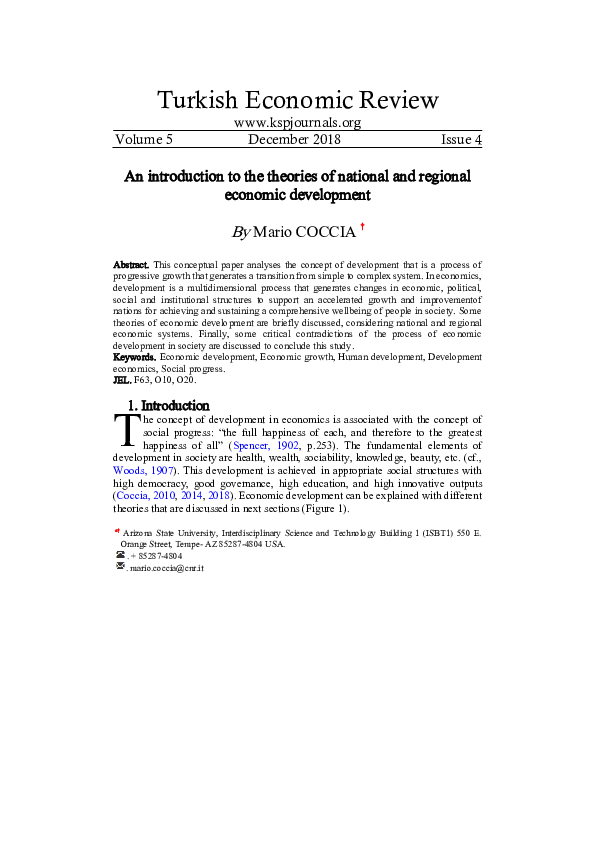 (PDF) An Introduction to Theories of National and Regional Economic ...