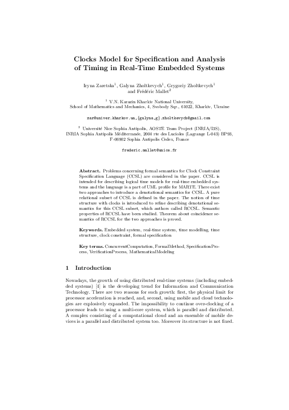 (PDF) Clocks Model for Specification and Analysis of Timing in Real ...