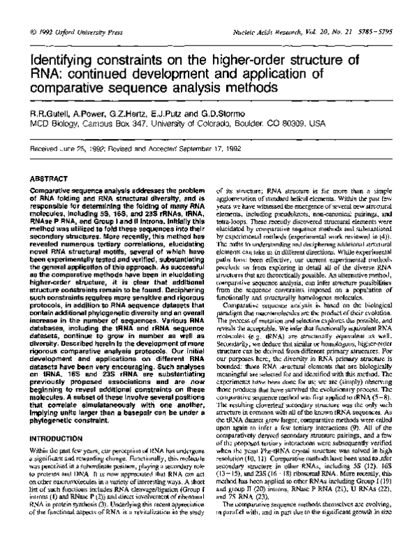 (PDF) Identifying constraints on the higher-order structure of RNA ...