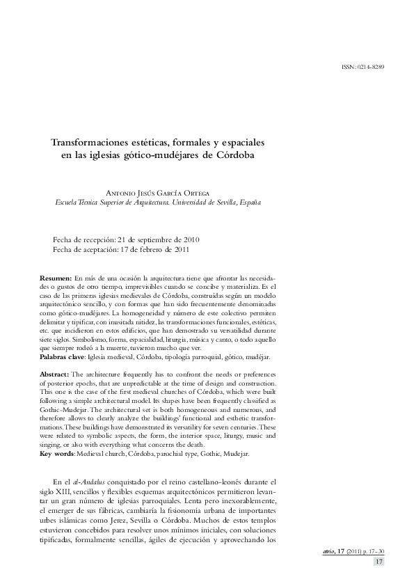 (PDF) Transformaciones estéticas, formales y espaciales | Antonio-Jesús García-Ortega - Academia.edu
