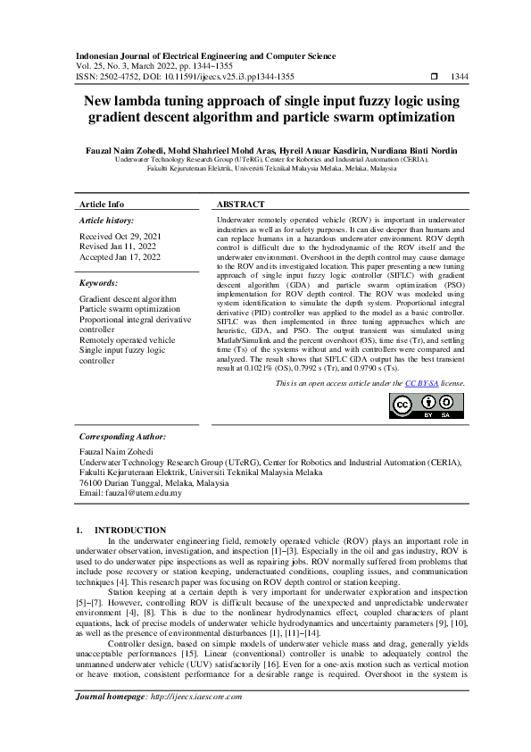 Pdf New Lambda Tuning Approach Of Single Input Fuzzy Logic Using