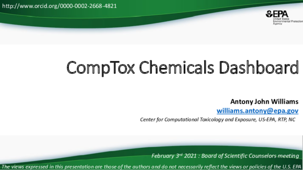 (PDF) CompTox Chemicals Dashboard | Antony J Williams - Academia.edu