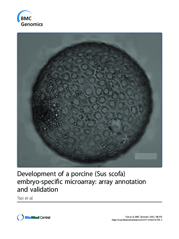 PDF Development Of A Porcine Sus Scofa Embryo specific Microarray Array Annotation And pdf-development-of-a-porcine-sus-scofa-embryo-specific-microarray-array-annotation-and