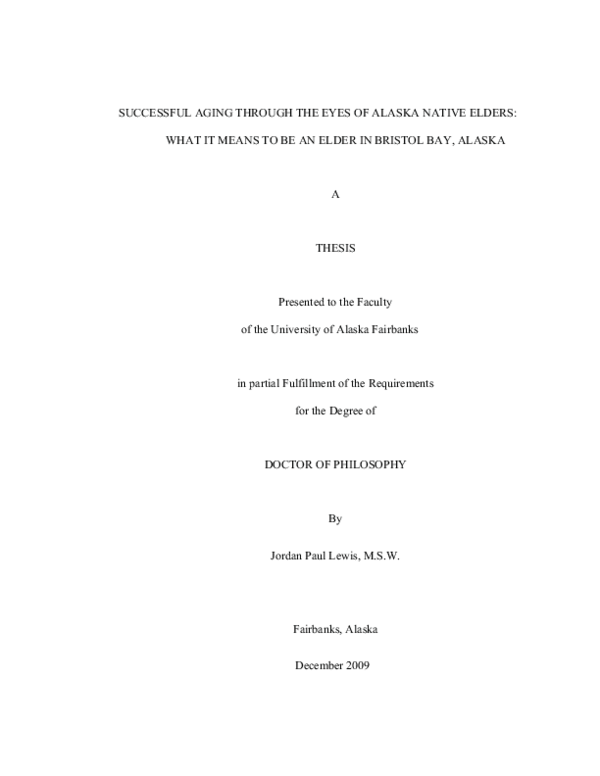 (PDF) Successful Aging Through the eyes of Alaska Native Elders. What ...