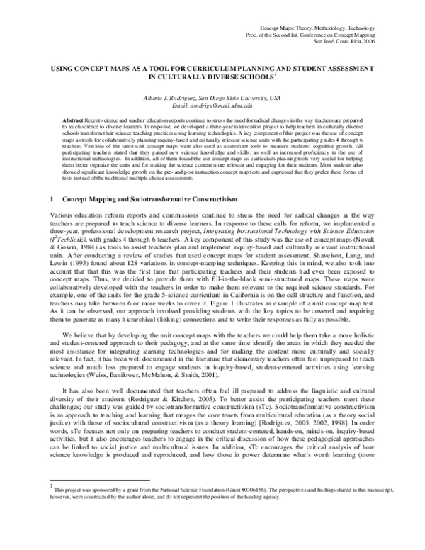 (PDF) Using Concept Maps as a Tool for Curriculum Planning and Student ...