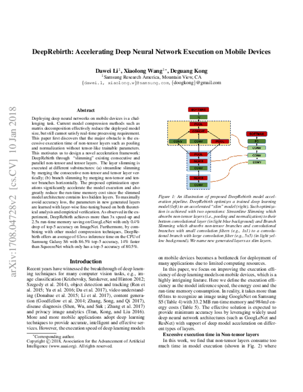 Pdf Deeprebirth Accelerating Deep Neural Network Execution On Mobile