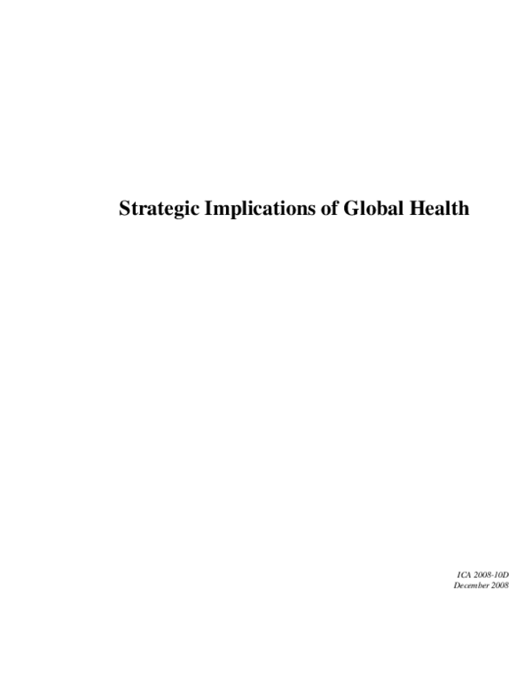 (PDF) Strategic Implications of Global Health