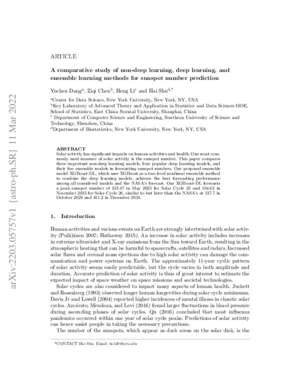 (PDF) A comparative study of non-deep learning, deep learning, and ensemble learning methods for ...