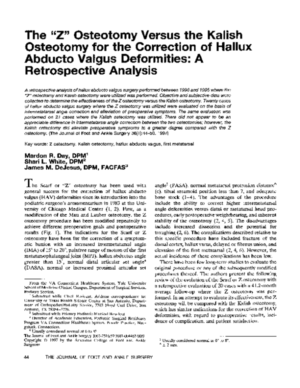 (PDF) The “Z” osteotomy versus the Kalish osteotomy for the correction ...