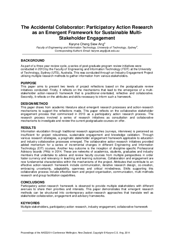 (PDF) Collaborative Framework for Stakeholder Engagement