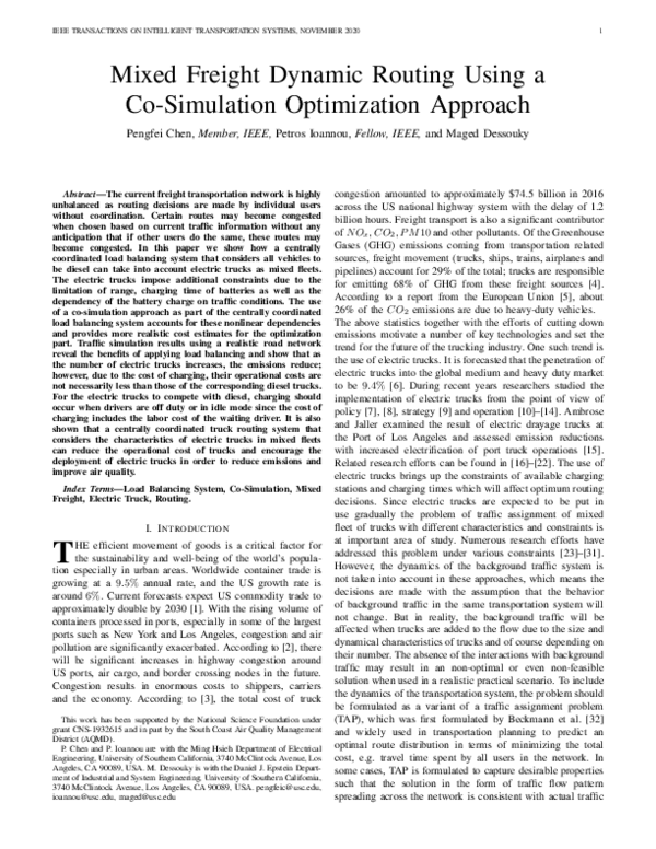 (PDF) Mixed Freight Dynamic Routing Using a Co-Simulation Optimization ...