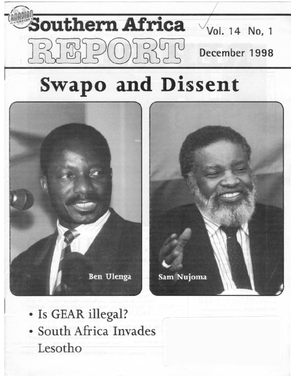 (PDF) Southern Africa Report 14 The Ulenga Moment