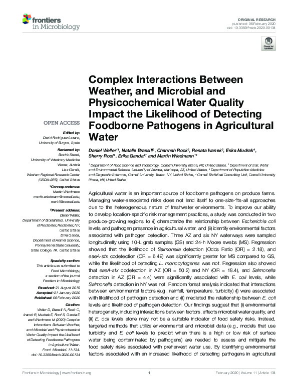 (PDF) Complex Interactions Between Weather, and Microbial and ...