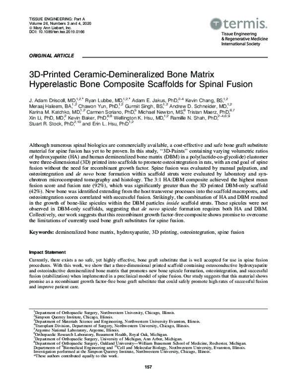 (PDF) 3D-Printed Ceramic-Demineralized Bone Matrix Hyperelastic Bone ...