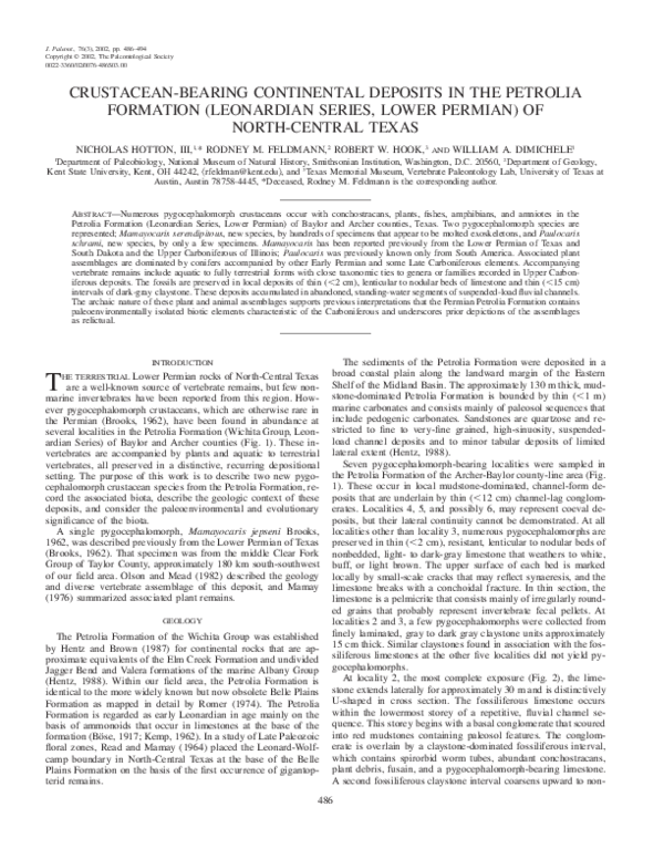 (PDF) Crustacean-bearing continental deposits in the Petrolia Formation ...