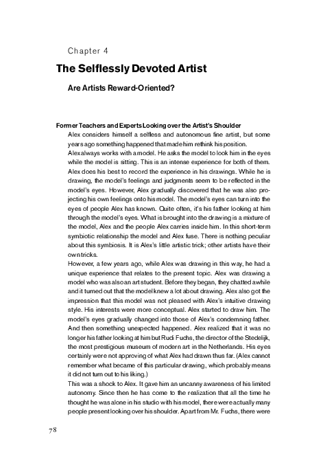(PDF) 4. The Selflessly Devoted Artist: Are Artists Reward-Oriented?