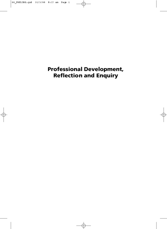 (PDF) Professional Development, Reflection and Enquiry