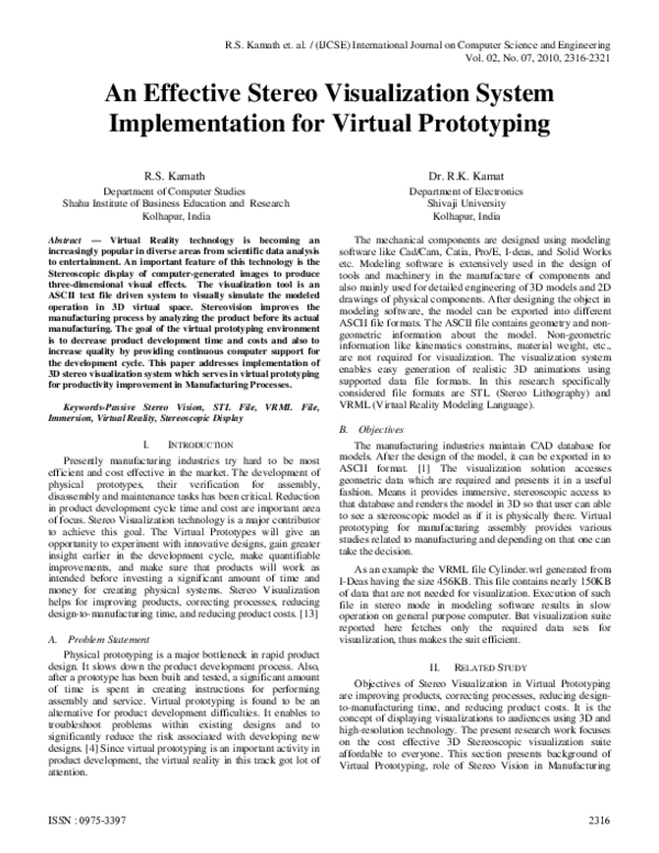 (PDF) An Effective Stereo Visualization System Implementation for ...