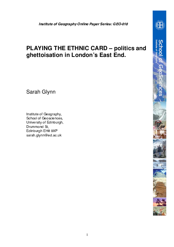 (PDF) Playing the Ethnic Card: Politics and Segregation in London's ...
