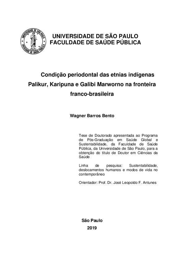 (PDF) Condição periodontal das etnias indígenas Palikur, Karipuna e ...