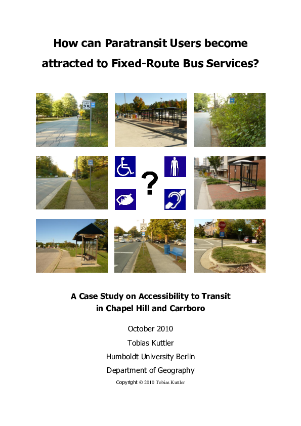 (PDF) How can Paratransit Users be Attracted to Fixed-Route Bus ...