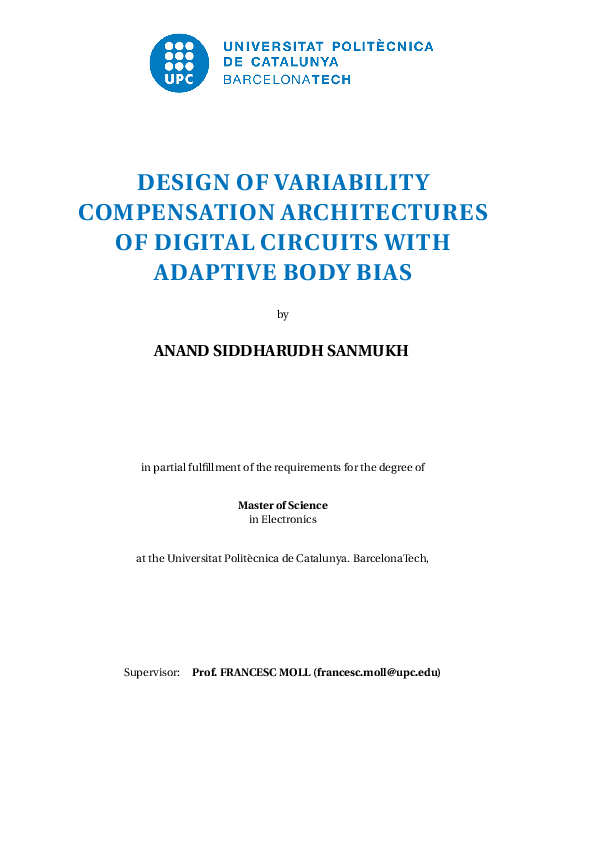 (PDF) Design of variability compensation architectures of digital ...