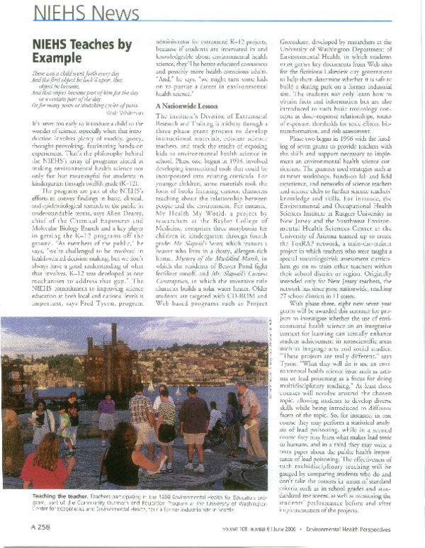 (PDF) NIEHS Teaches by Example