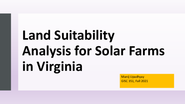 (PDF) Land Suitability Analysis for Solar Farms in Virginia