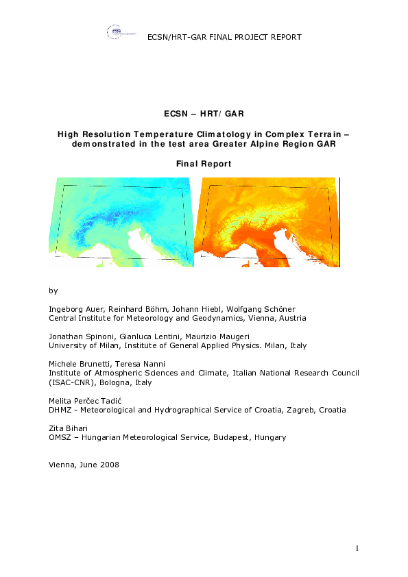 (PDF) 1 ECSN – HRT/GAR High Resolution Temperature Climatology in ...