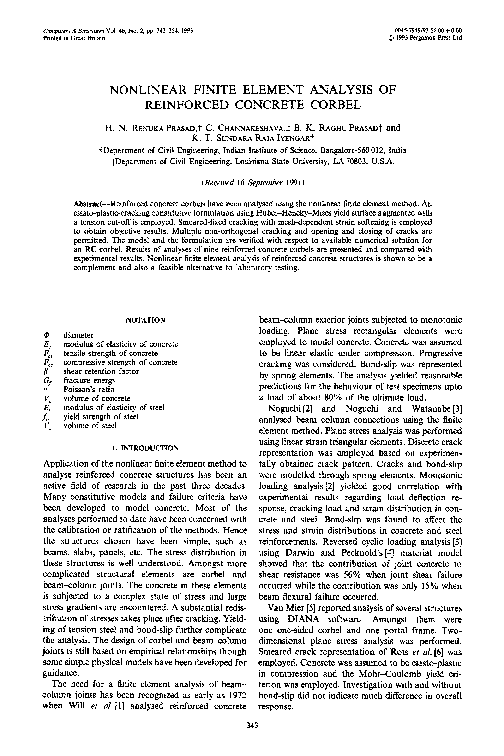 (PDF) Nonlinear Finite Element Analysis of Reinforced Concrete Membranes
