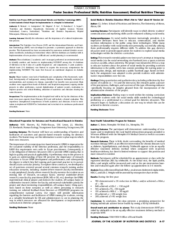 (PDF) Nutrition Care Process (NCP) and International Dietetics and ...