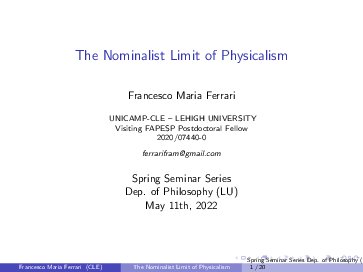 (PDF) The Nominalist Limit of Physicalism