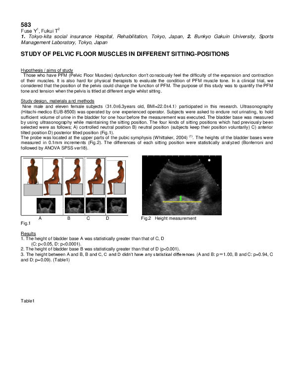 (PDF) Study of Pelvic Floor Muscles in different sitting-positions
