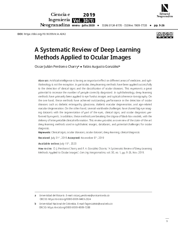 (PDF) A Systematic Review of Deep Learning Methods Applied to Ocular Images