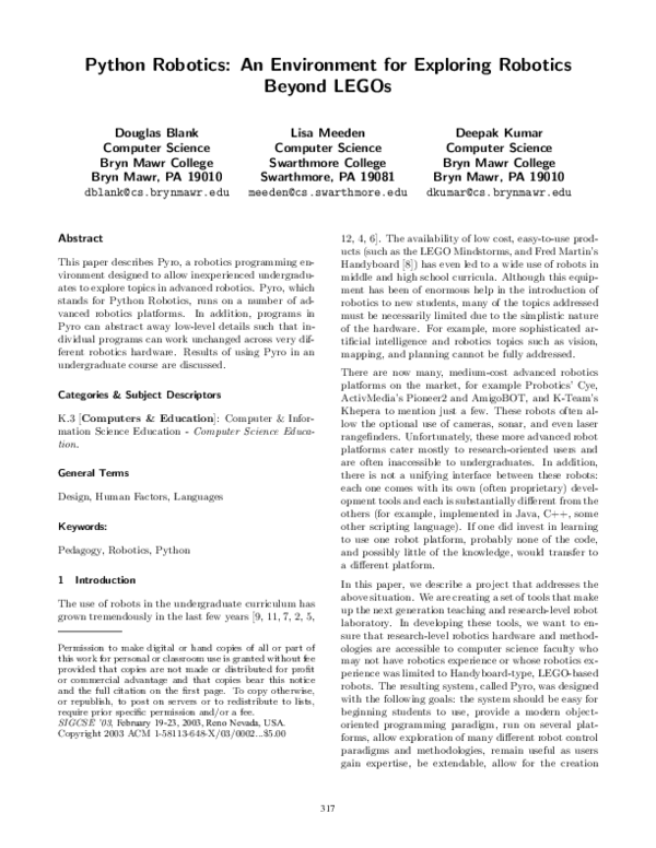 (PDF) Python robotics