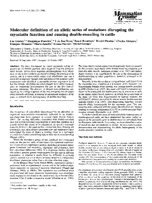 (PDF) Molecular definition of an allelic series of mutations disrupting ...