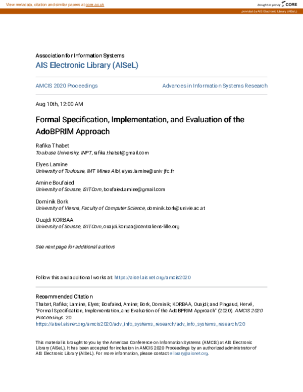 (PDF) Formal Specification, Implementation, and Evaluation of the ...