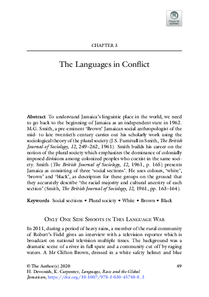 (PDF) The Languages in Conflict