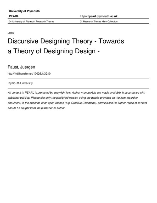 (PDF) Discursive Designing Theory - Towards a Theory of Designing ...