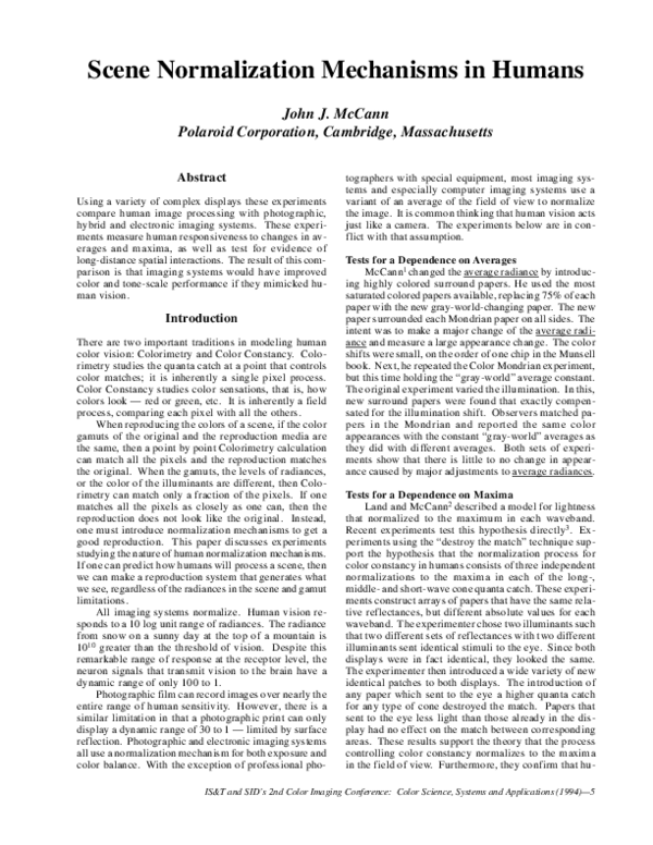 (PDF) Scene Normalization Mechanisms in Humans