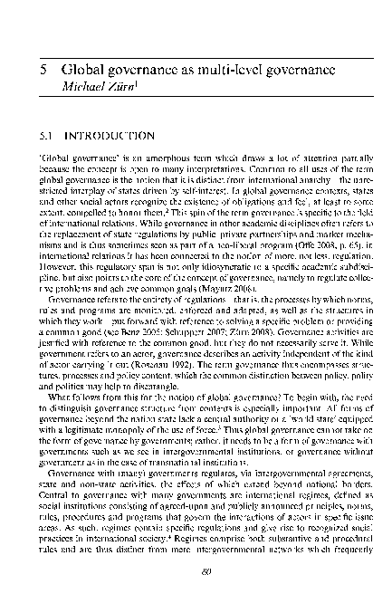(PDF) Global Governance as Multi-level Governance