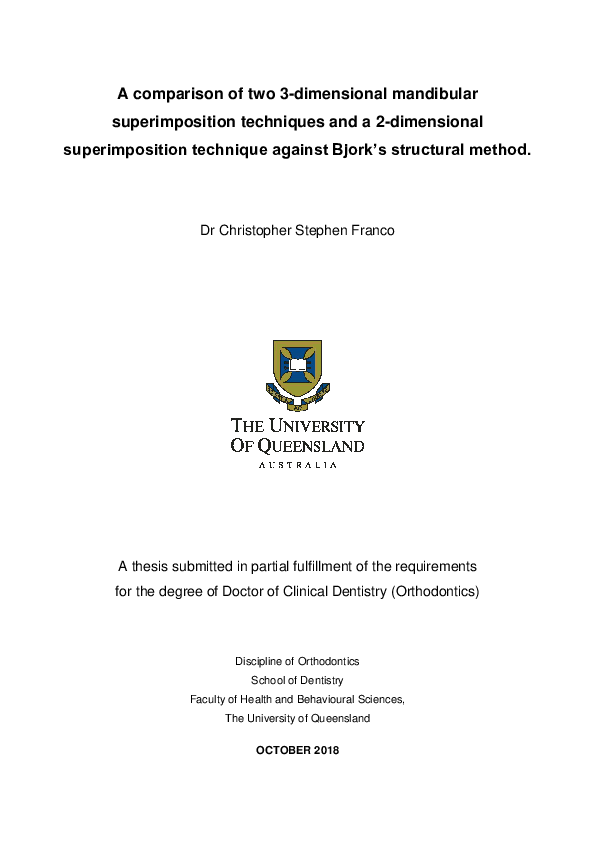 (PDF) A comparison of two 3-dimensional mandibular superimposition ...