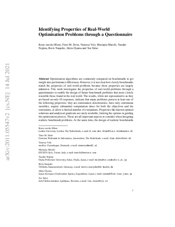 (PDF) Identifying Properties of Real-World Optimisation Problems ...