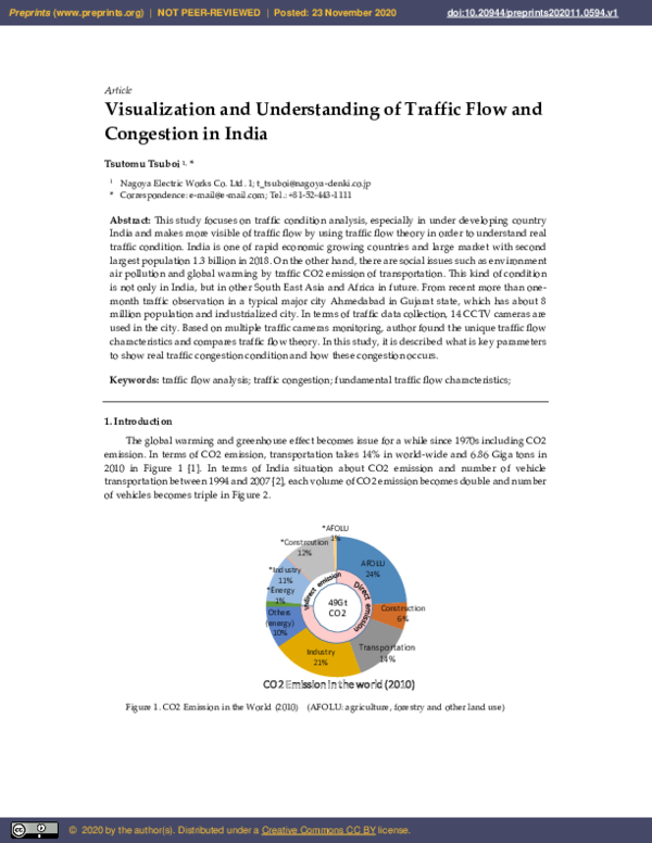 (PDF) Visualization and Understanding of Traffic Flow and Congestion in ...