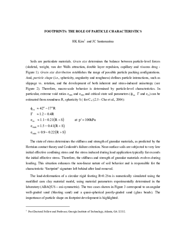 (PDF) Footprints: The Role of Particle Characteristics | J. Carlos ...